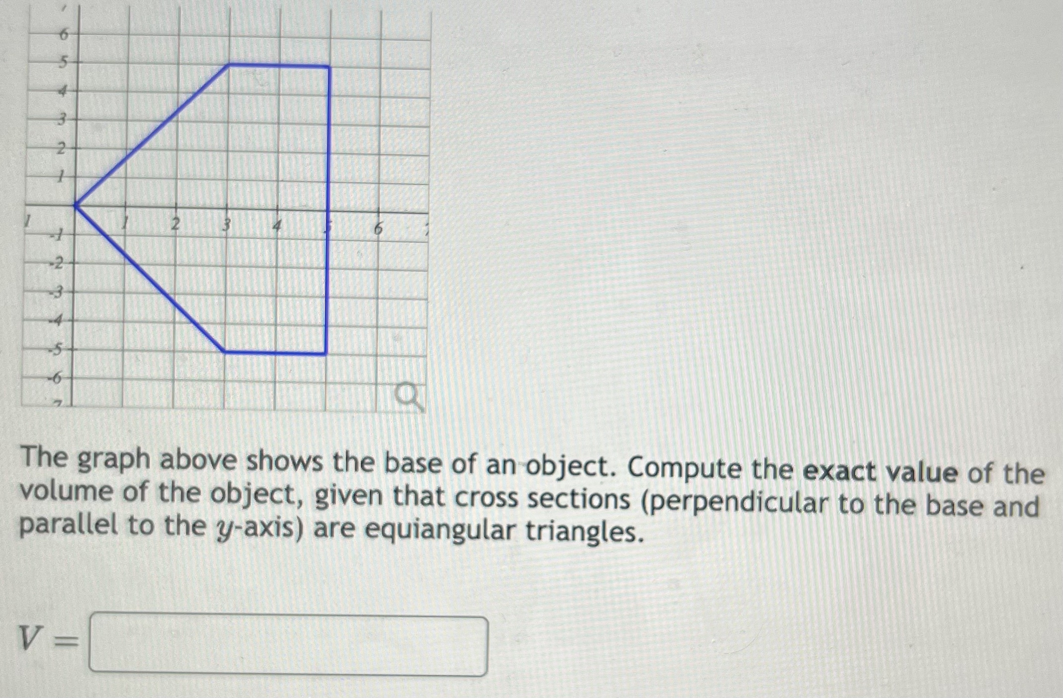 Solved The graph above shows the base of an-object. Compute | Chegg.com