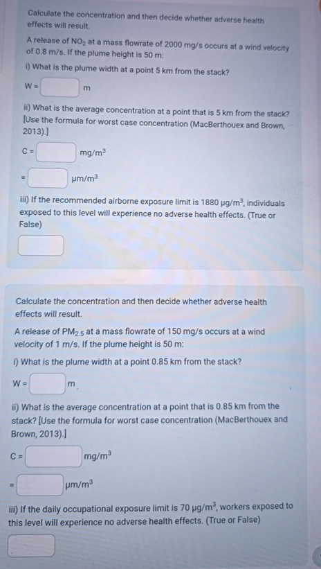 Solved Calculate the concentration and then decide whether | Chegg.com