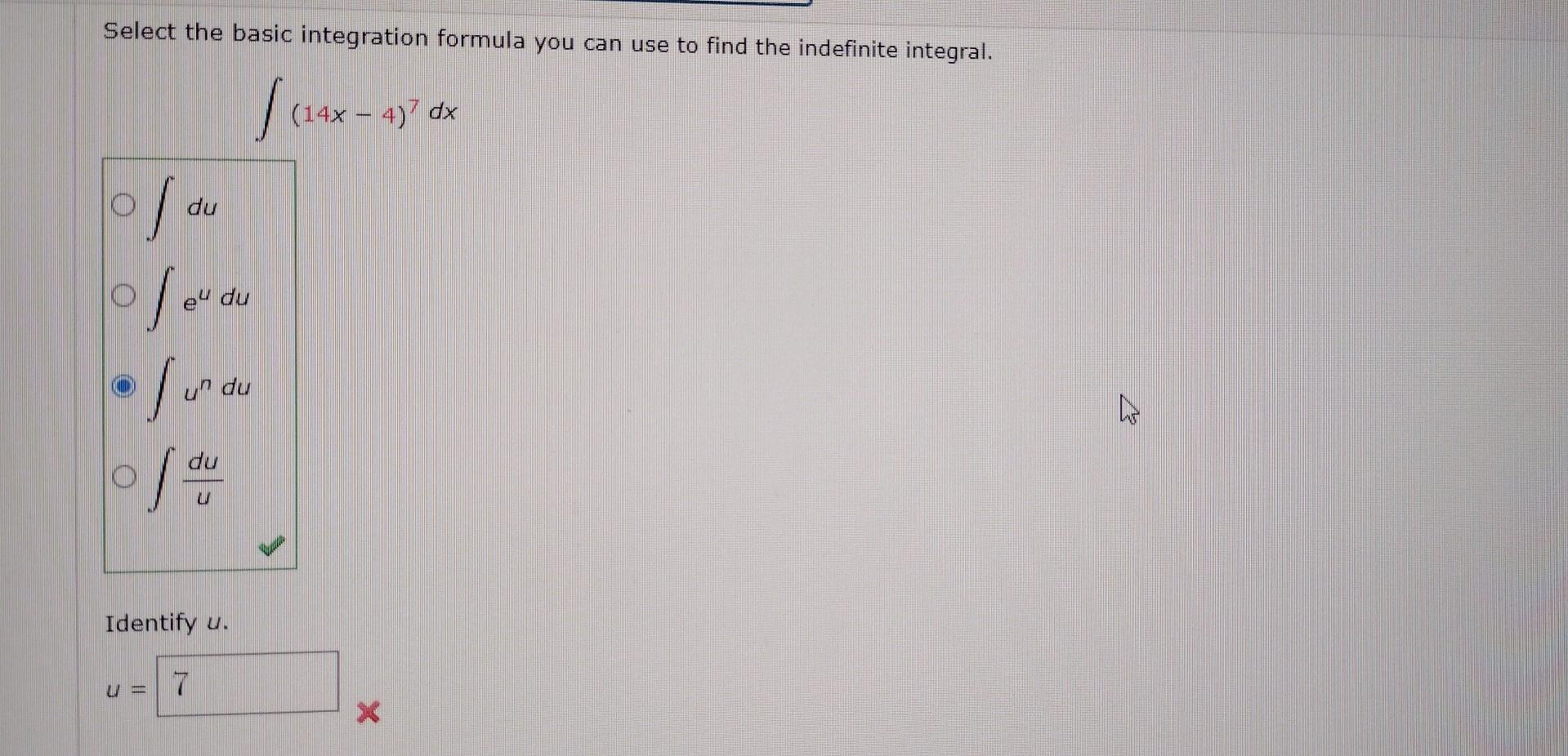 Solved Select the basic integration formula you can use to | Chegg.com
