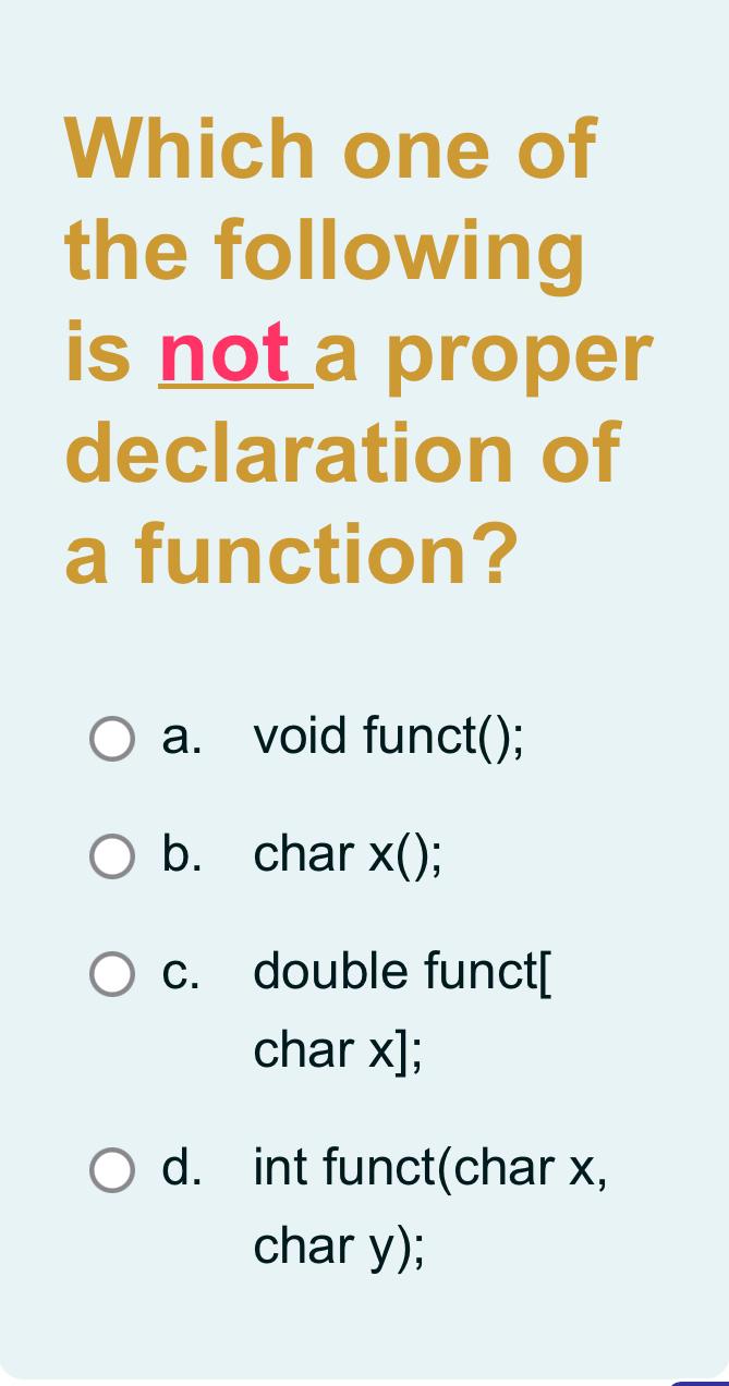 Solved Which one of the following is not a proper | Chegg.com