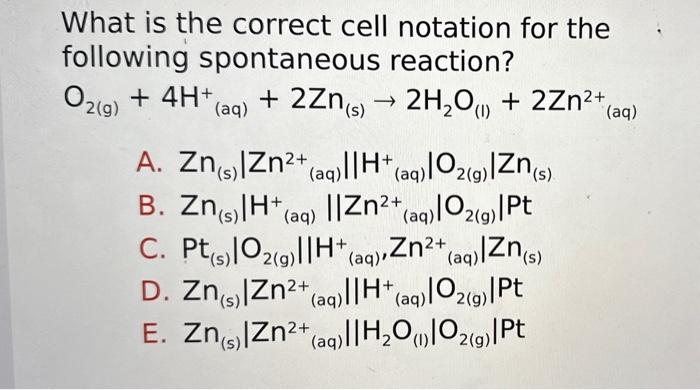 Solved What is the correct cell notation for the following | Chegg.com