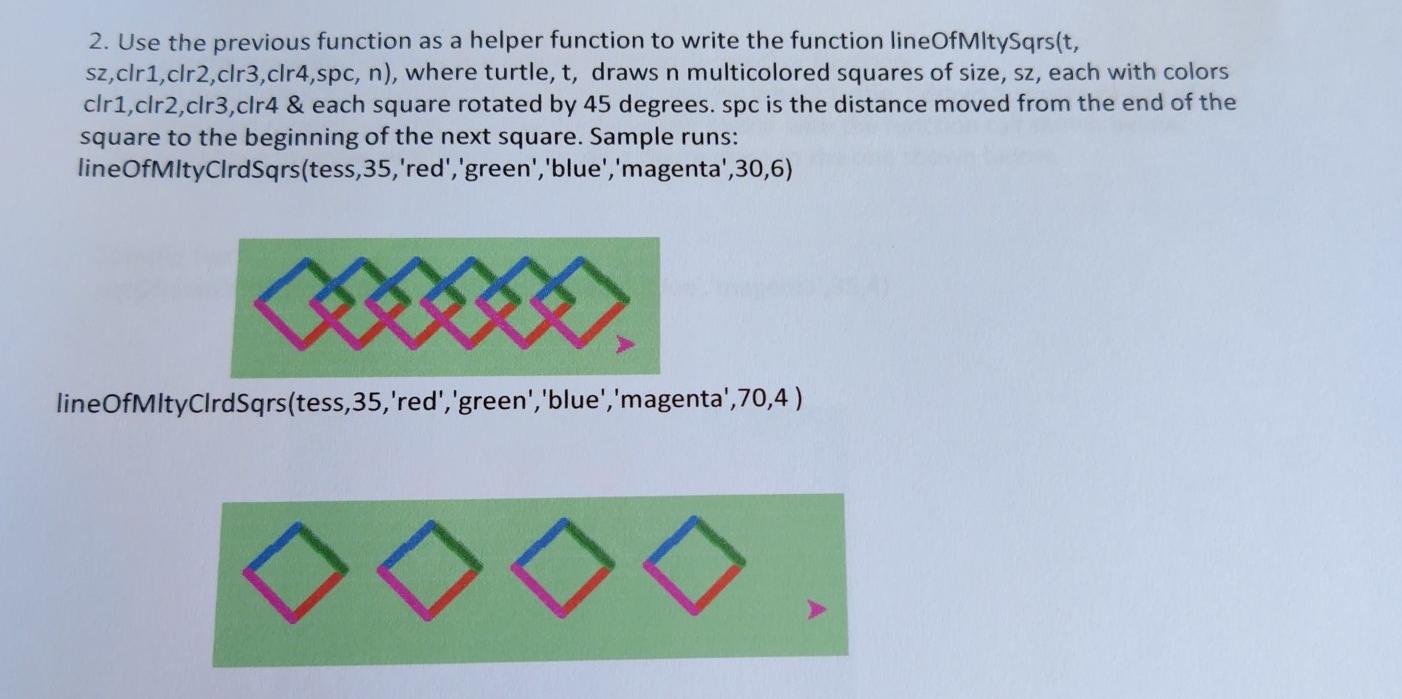 Solved 1. Write a function, | Chegg.com