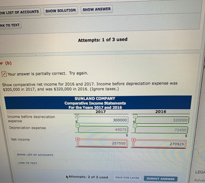 Solved Problem 22-2 (Part Level Submission) Sunland Company | Chegg.com