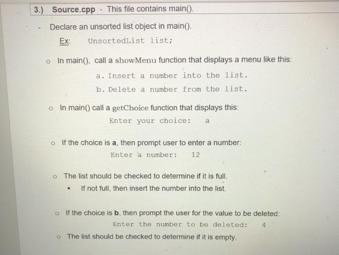 Solved HW_3a Create an array-based Unsorted List data | Chegg.com