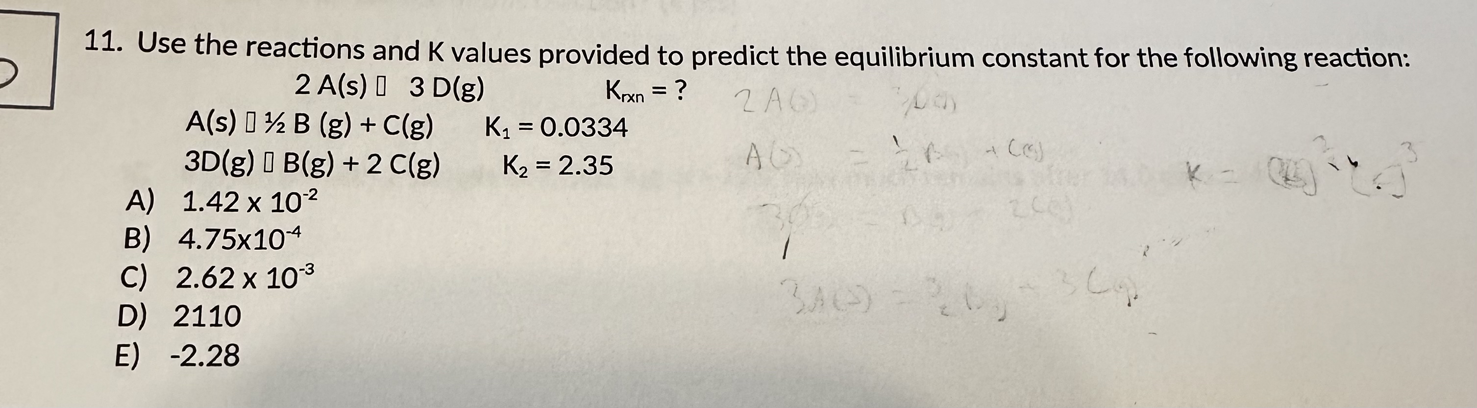 Solved Use the reactions and K ﻿values provided to predict | Chegg.com