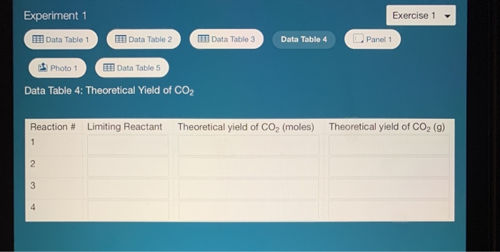 Data Experiment 1 Exercise 1 Data Table 1 B Data | Chegg.com Data Experiment 1 Exercise 1 Data Table 1 B Data | Chegg.com