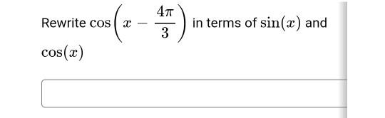 Solved Rewrite cos x cos(8-45) in terms of sin(x) and cos(x) | Chegg.com