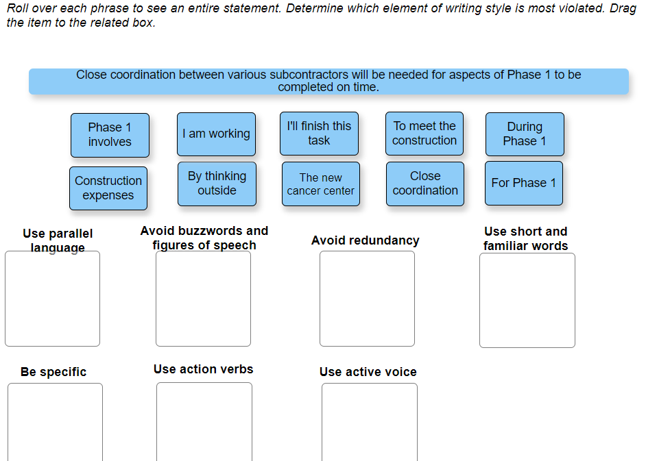 Solved Roll over each phrase to see an entire statement. | Chegg.com