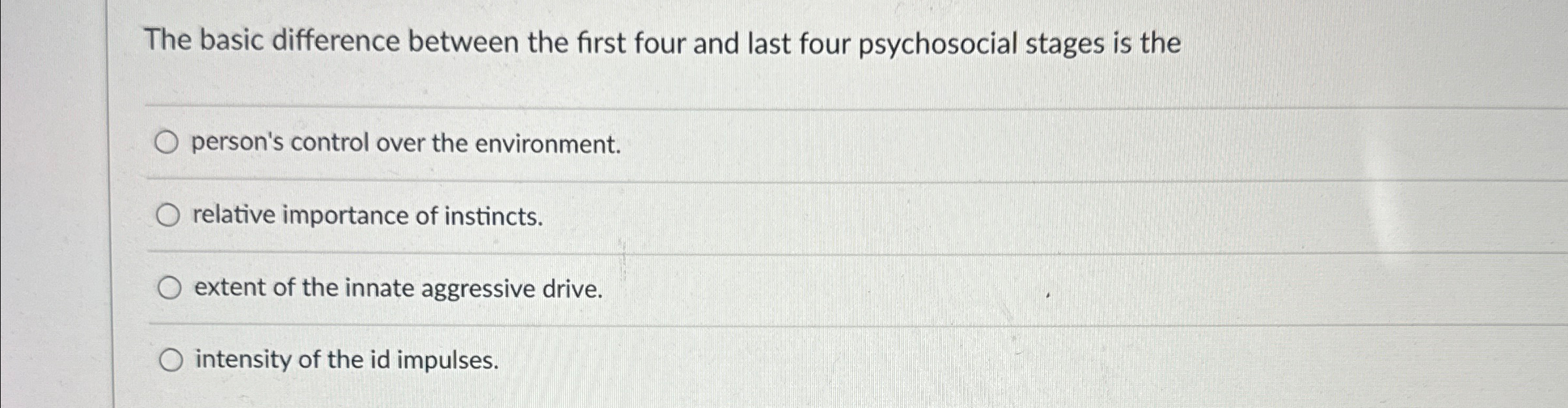 Solved The basic difference between the first four and last | Chegg.com