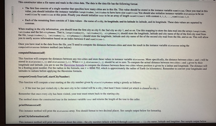 Outcomes . numpy arrays • classes Description In this | Chegg.com