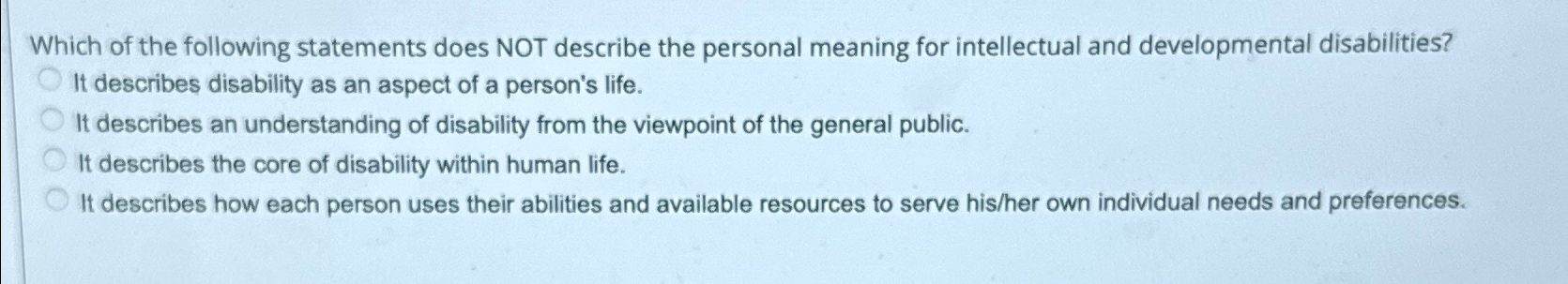 Solved Which of the following statements does NOT describe | Chegg.com