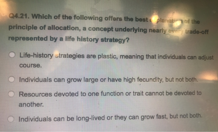 Solved Q4.21. Which of the following offers the best plarat | Chegg.com