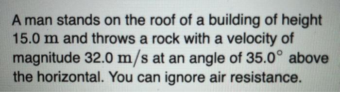 Solved A) Calculate the maximum height above the roof | Chegg.com