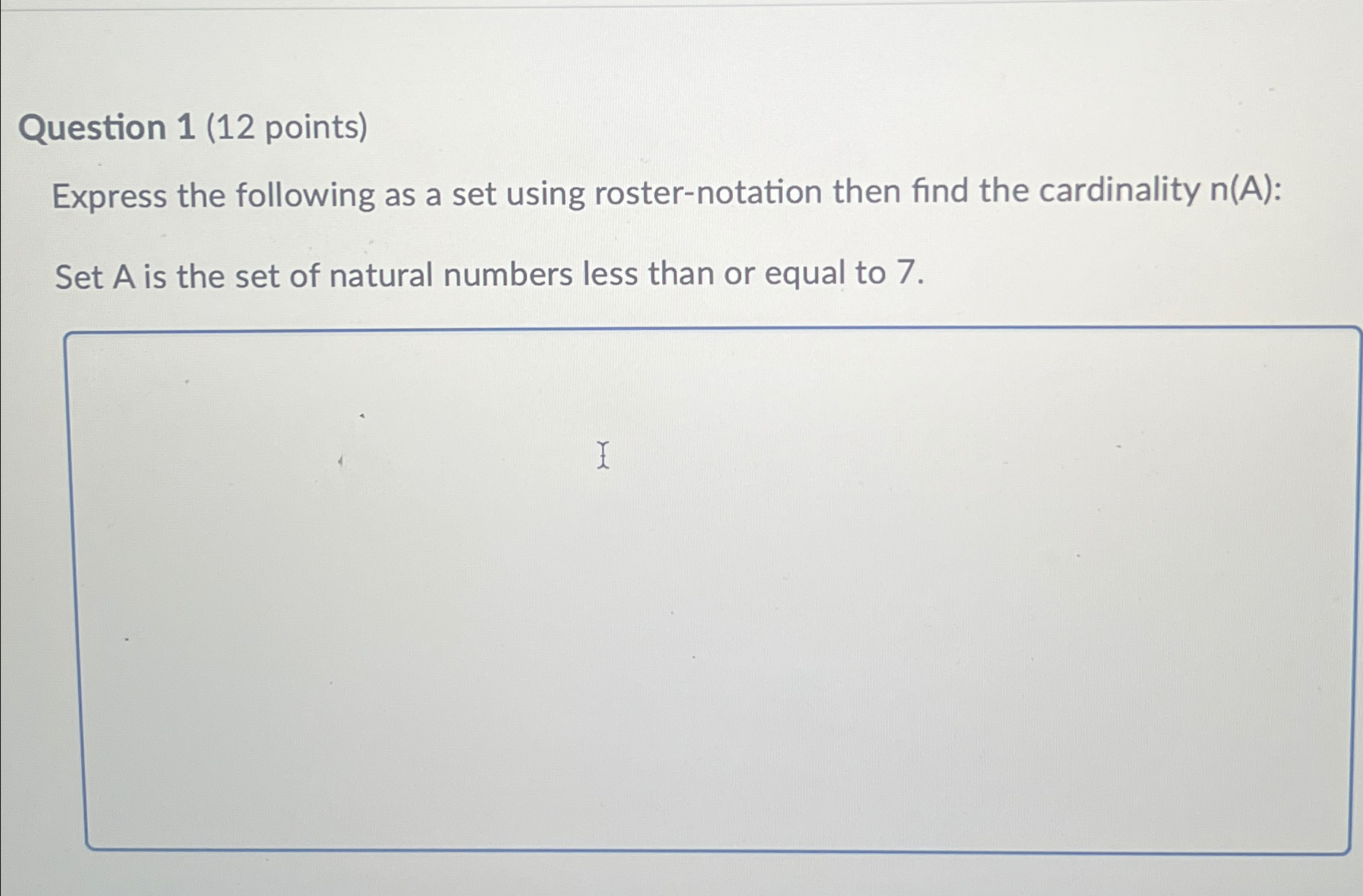 Solved Question 1 (12 ﻿points)Express the following as a set | Chegg.com