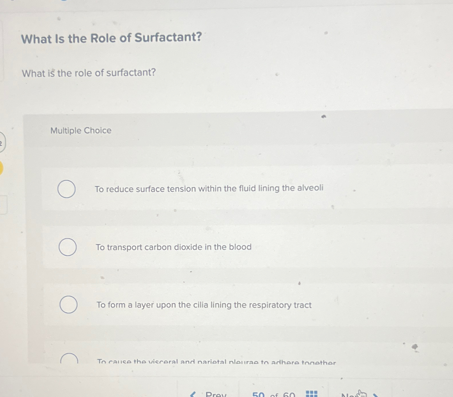 Solved What Is the Role of Surfactant?What is the role of | Chegg.com
