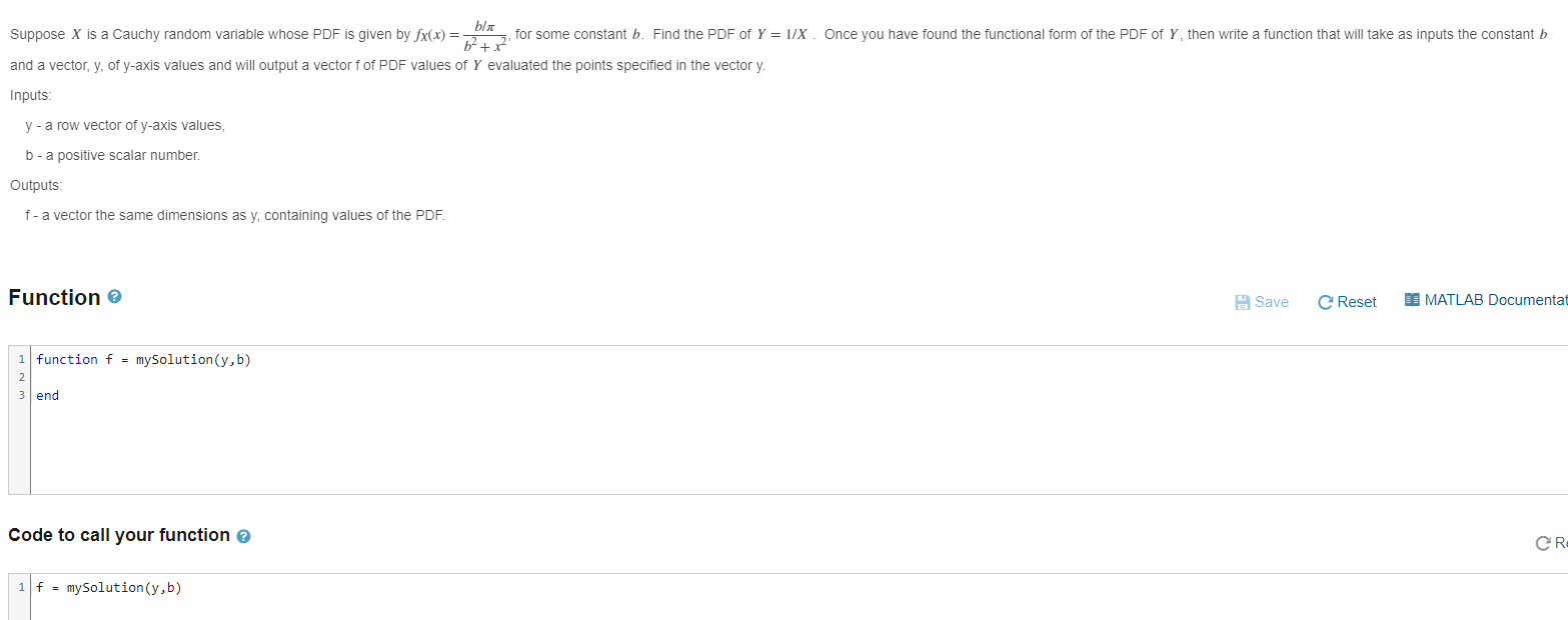 And A Vector Y of Y Axis Values And Will Output A