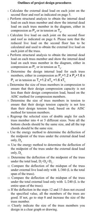 Solved Outlines of project design procedures 1. Calculate | Chegg.com