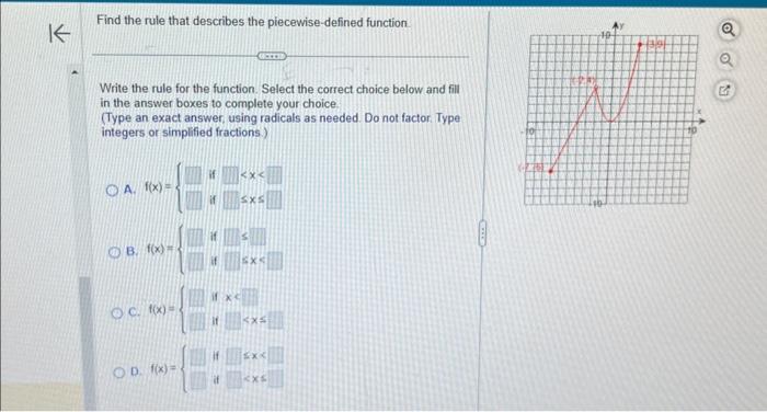 Solved Find the rule that describes the piecewise-defined | Chegg.com