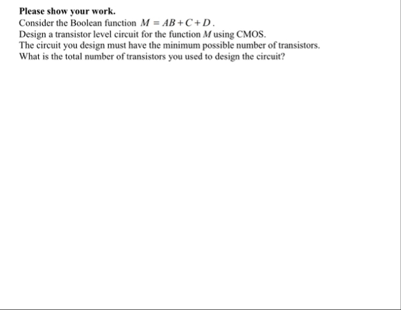 Solved Please show your work.Consider the Boolean function | Chegg.com