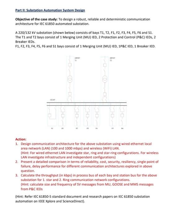 Part 11: Substation Automation System Design | Chegg.com
