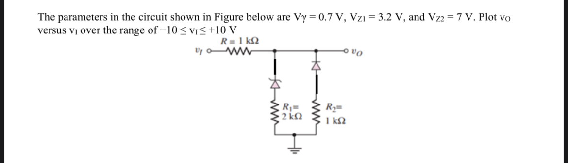 Solved The parameters in the circuit shown in Figure below | Chegg.com