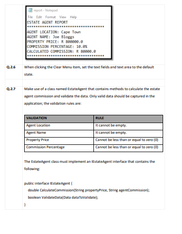 Create a Java GUI application that will capture the | Chegg.com