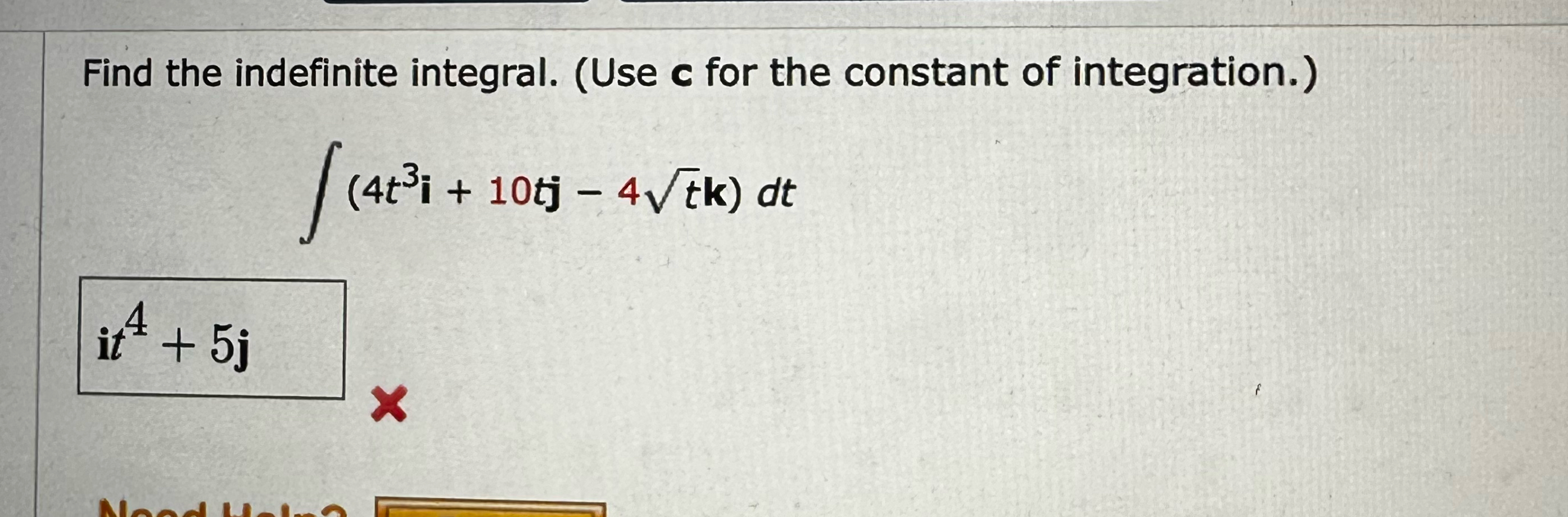 Solved Find the indefinite integral. (Use c for the constant | Chegg.com