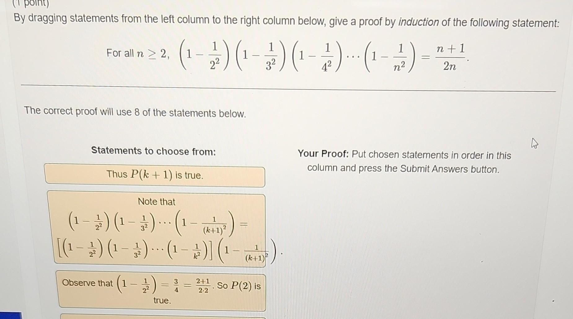 Solved By dragging statements from the left column to the | Chegg.com