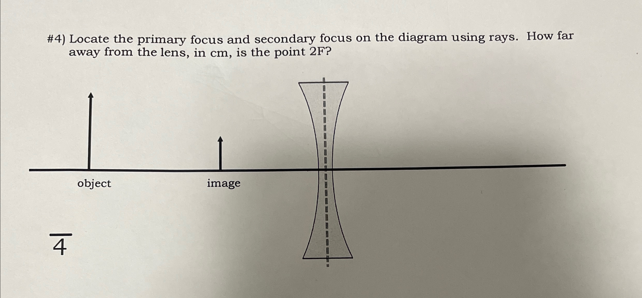 Solved #4) ﻿Locate the primary focus and secondary focus on | Chegg.com
