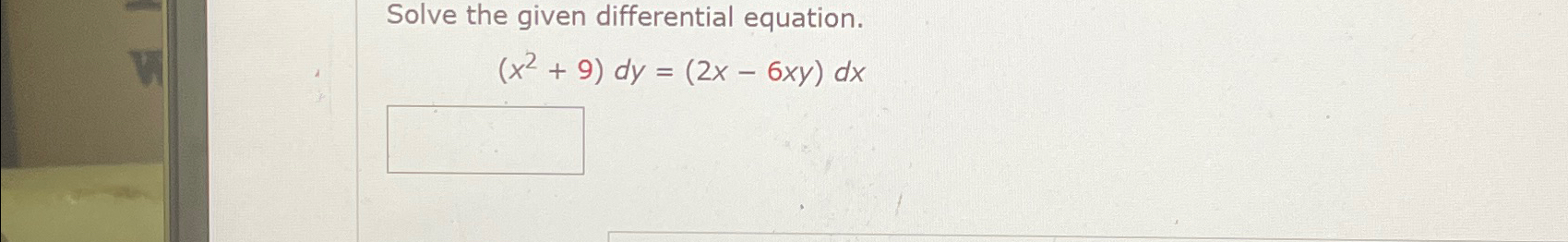 Solved Solve the given differential | Chegg.com