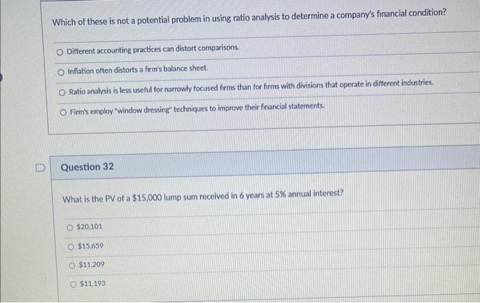 Solved Which of these is not a potential problem in using | Chegg.com