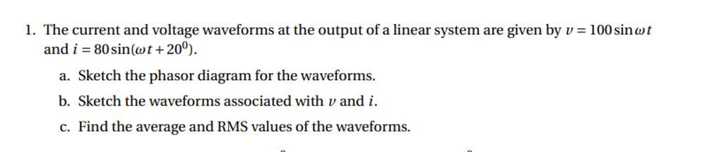 Solved The current and voltage waveforms at the output of a | Chegg.com