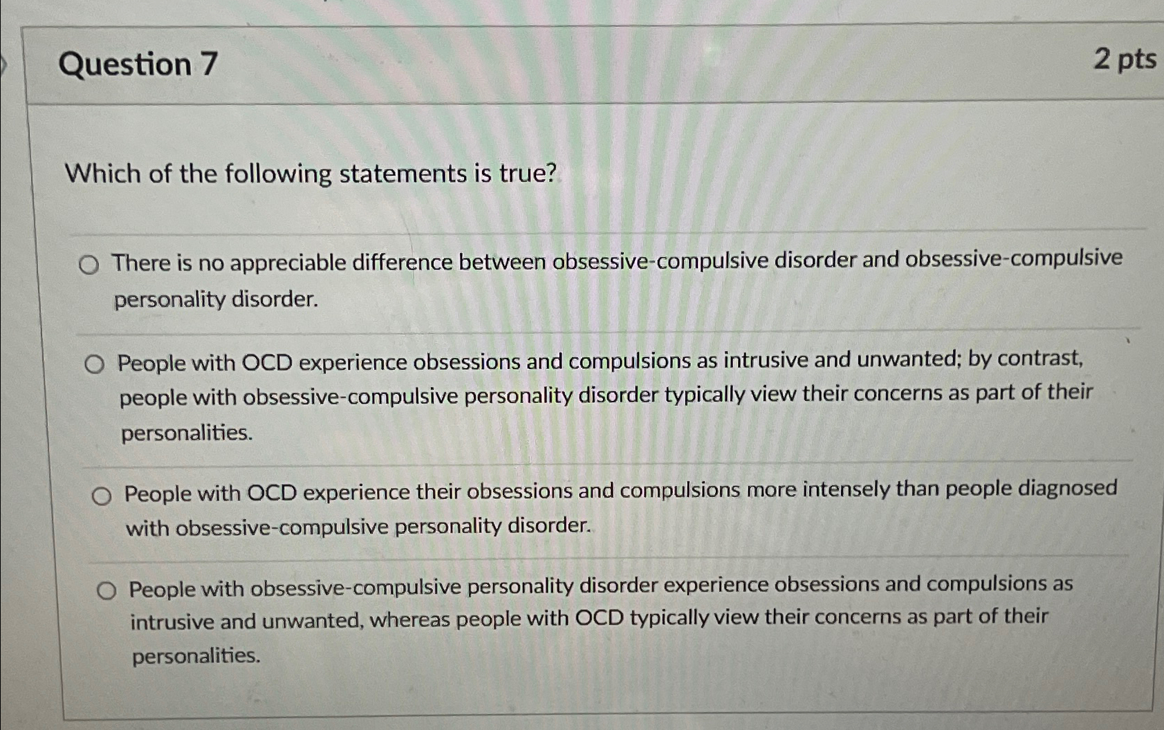 Solved Question 72 ﻿ptsWhich of the following statements is | Chegg.com