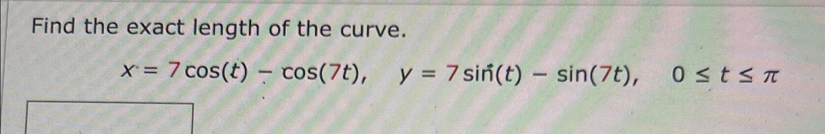 Solved Find the exact length of the | Chegg.com