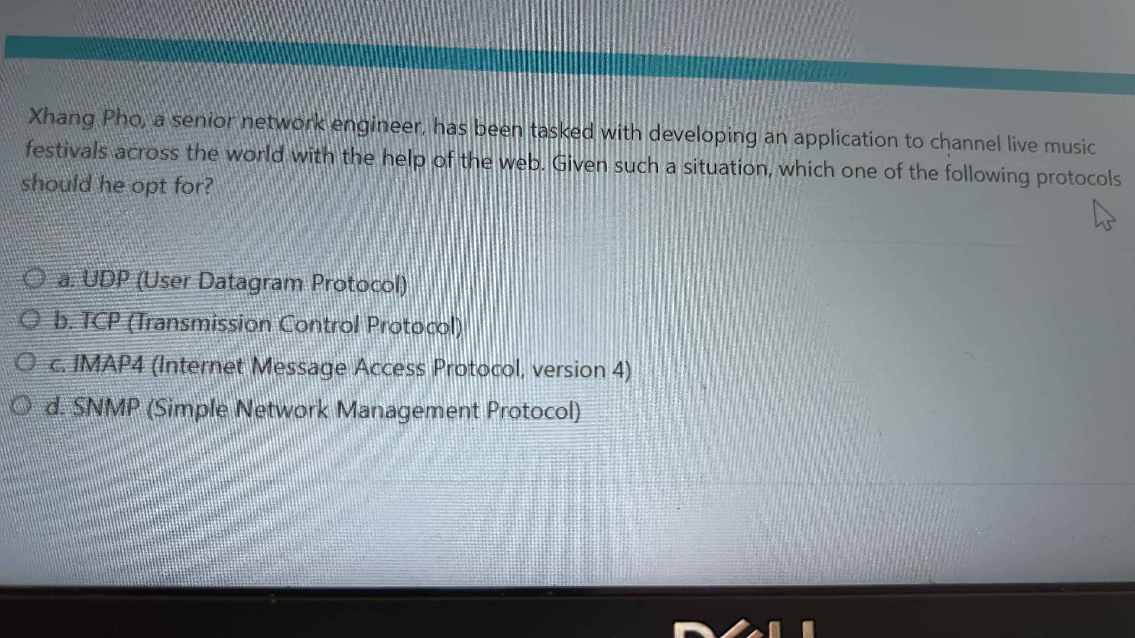 Solved Xhang Pho, a senior network engineer, has been tasked | Chegg.com