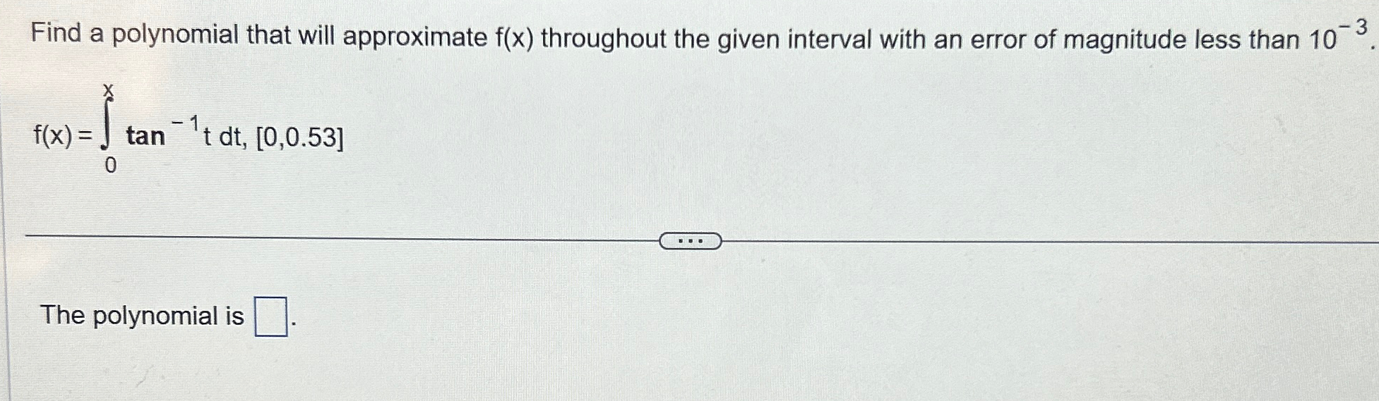 Solved Find a polynomial that will approximate f(x) | Chegg.com