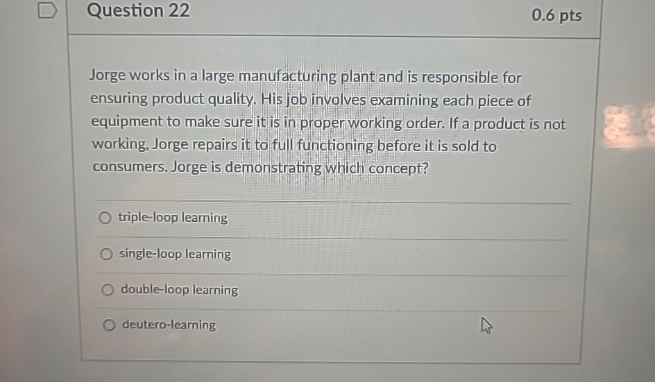 Solved Question 220.6 ﻿ptsJorge works in a large | Chegg.com