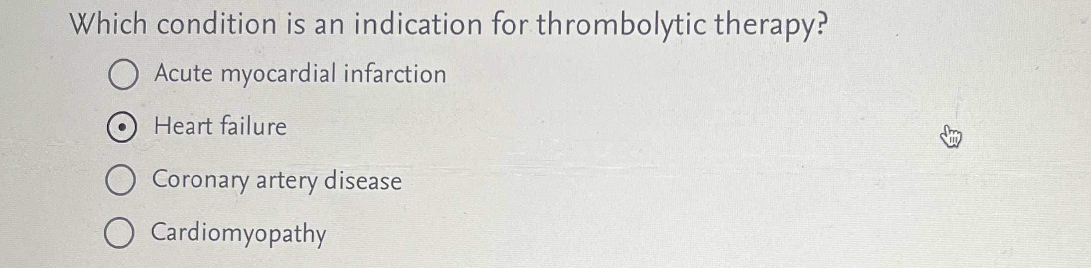 Solved Which condition is an indication for thrombolytic | Chegg.com