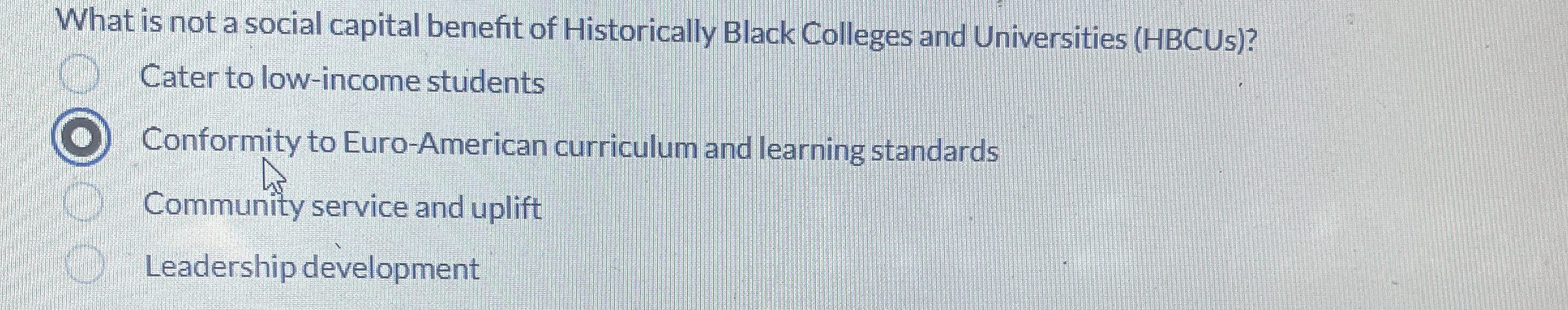 Solved What is not a social capital benefit of Historically | Chegg.com