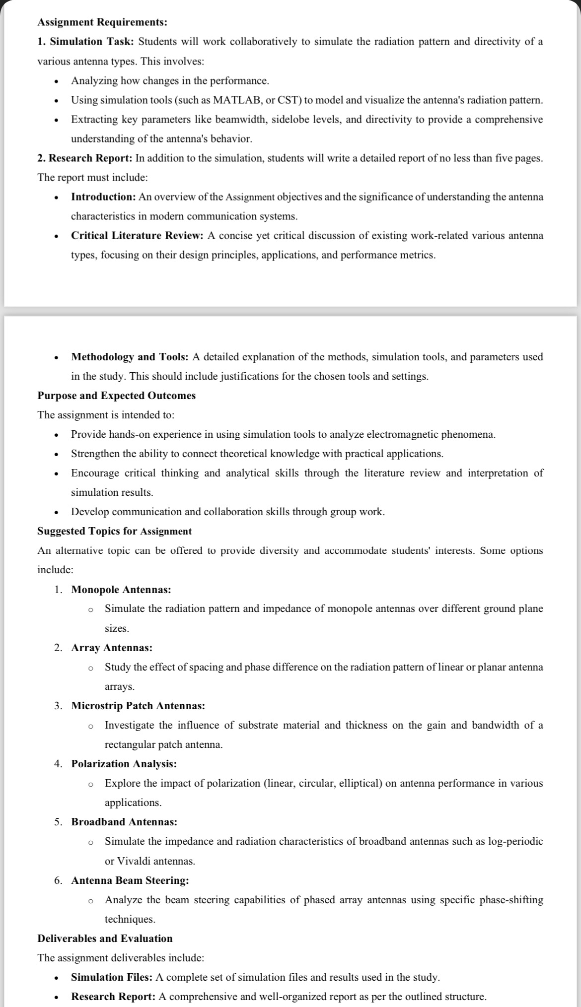Solved Assignment Requirements:Simulation Task: Students | Chegg.com