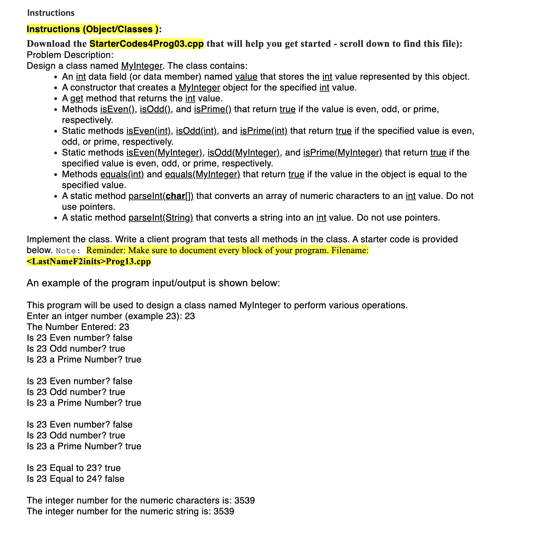 Solved below. Note: Reminder: Make sure to document every | Chegg.com