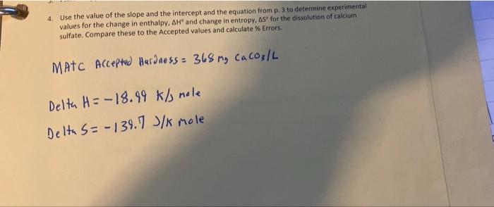 Solved Part 2 - Determine Ksp of CaSO4 Experimental Value | Chegg.com