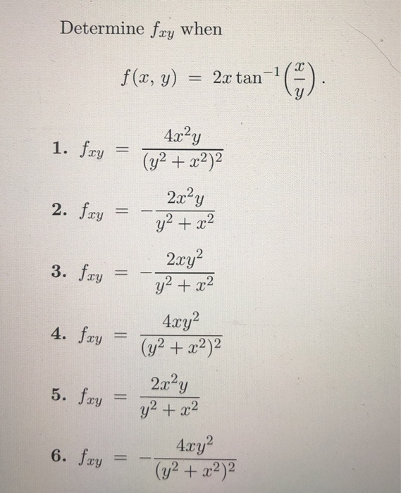 Solved Determine fry when f(x,y) = xy In(xy) + 2xy. 1. fxy | Chegg.com