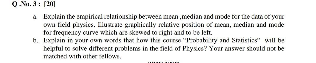 Solved Q.No. 3 : [20] a. Explain the empirical relationship | Chegg.com