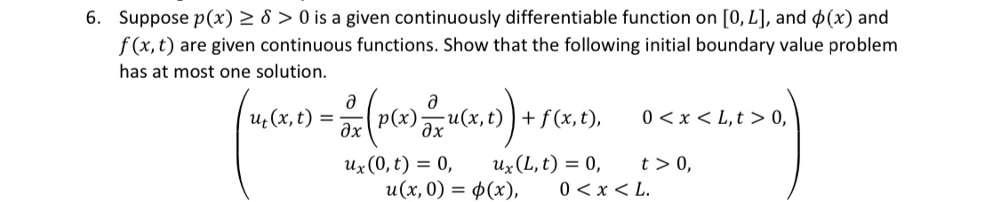 Solved Suppose p(x)≥δ>0 ﻿is a given continuously | Chegg.com