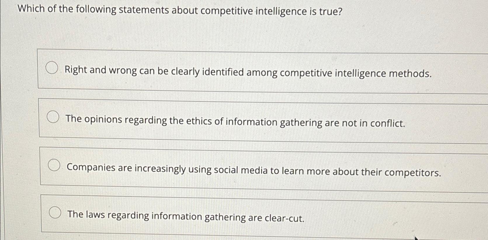 Solved Which of the following statements about competitive | Chegg.com