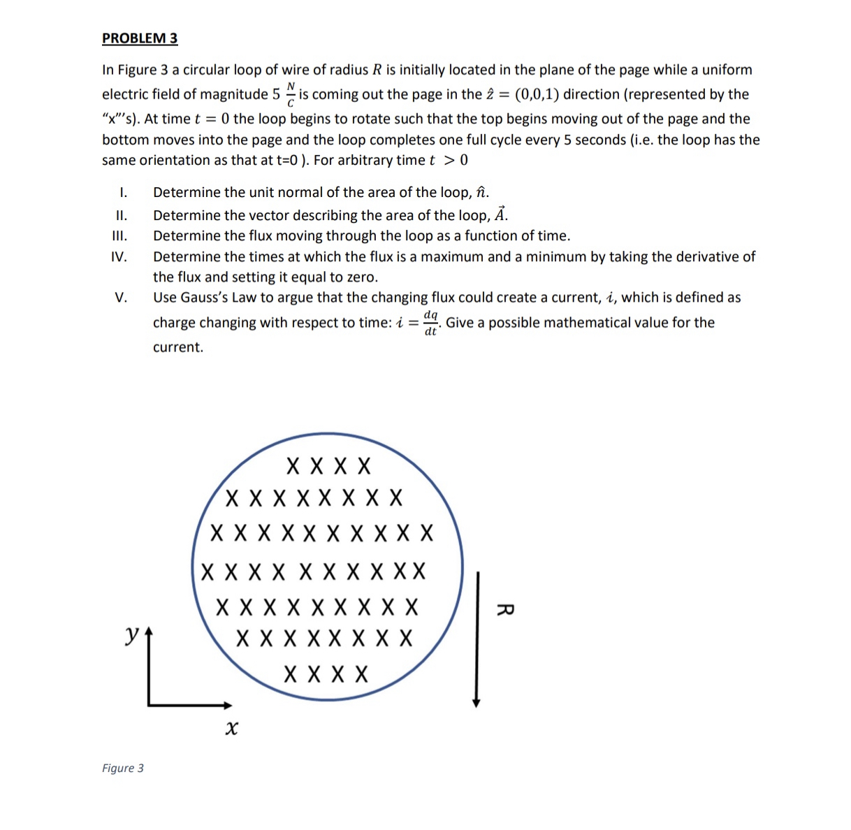 Solved PROBLEM 3In Figure 3 ﻿a circular loop of wire of | Chegg.com