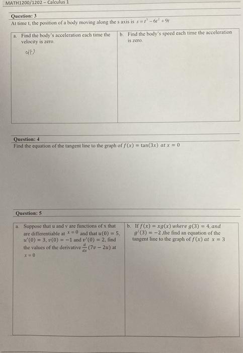 Solved Question: 2 Find dxdy for the following functions: a. | Chegg.com