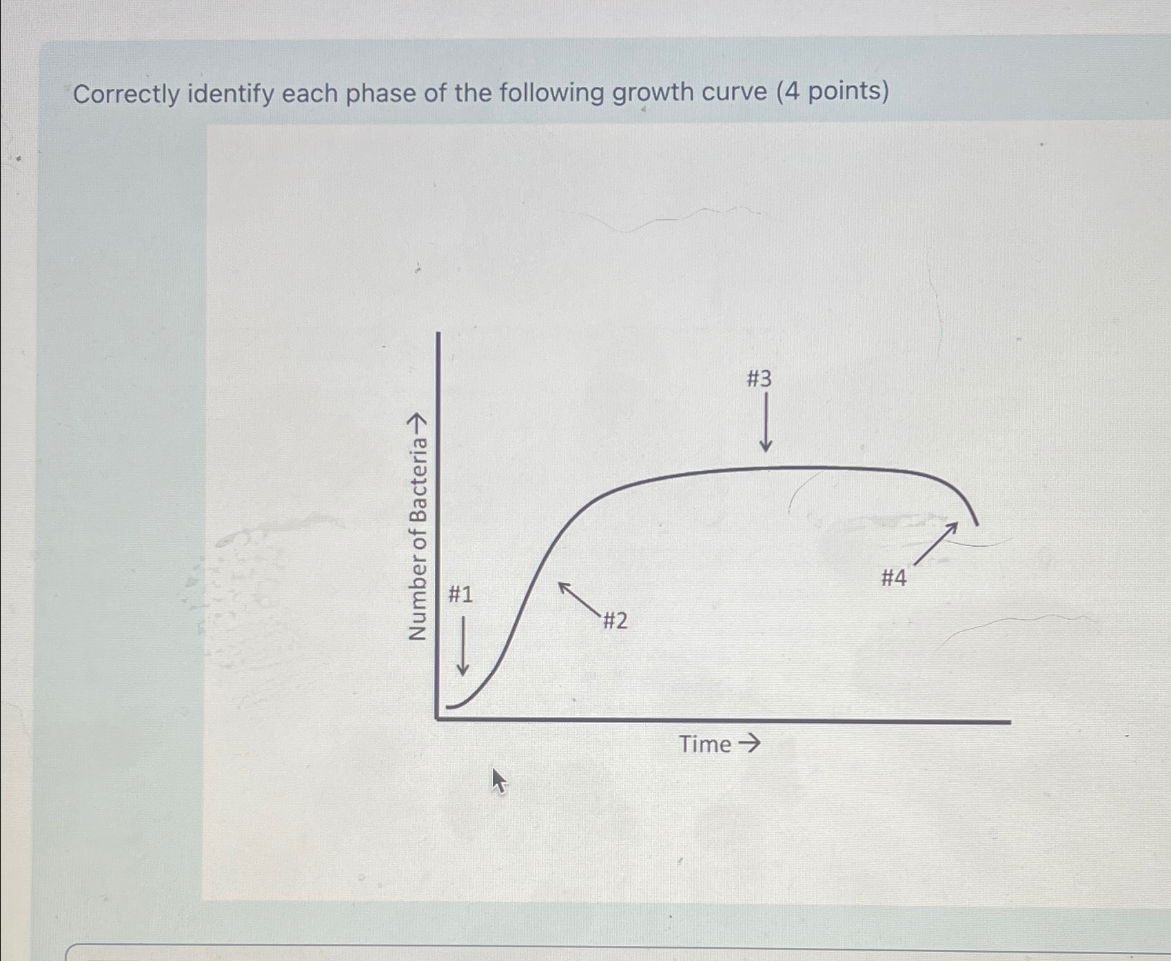 Solved Correctly identify each phase of the following growth | Chegg.com