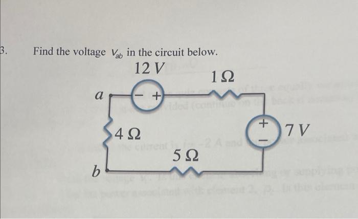 Solved Find the voltage Vab in the circuit below. | Chegg.com